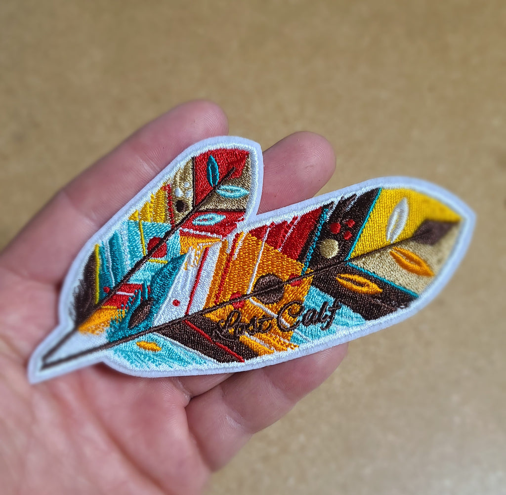 Tribe Feathers Embroidered Sticker Patch